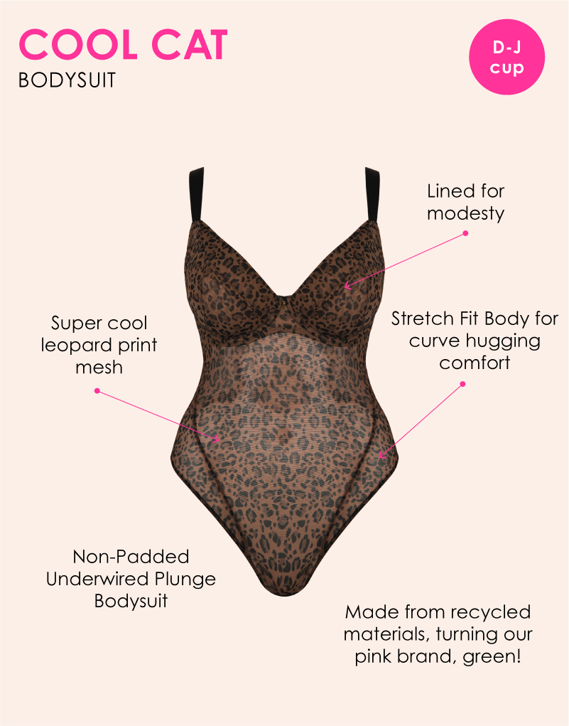 Curvy Kate Cool Cat Plunge Body Leopard Brown – Curvy Kate UK