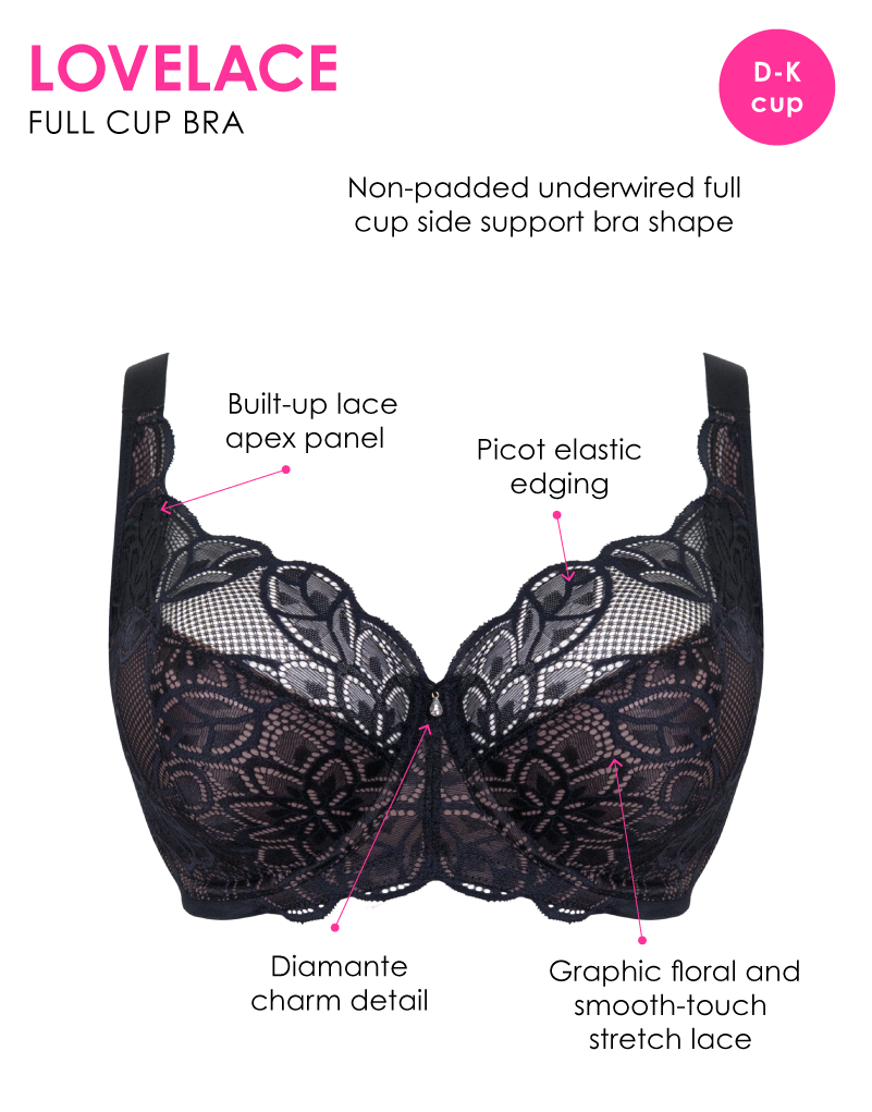 Curvy Kate Lovelace Full Cup Side Support Bra Black Taupe – Curvy Kate UK