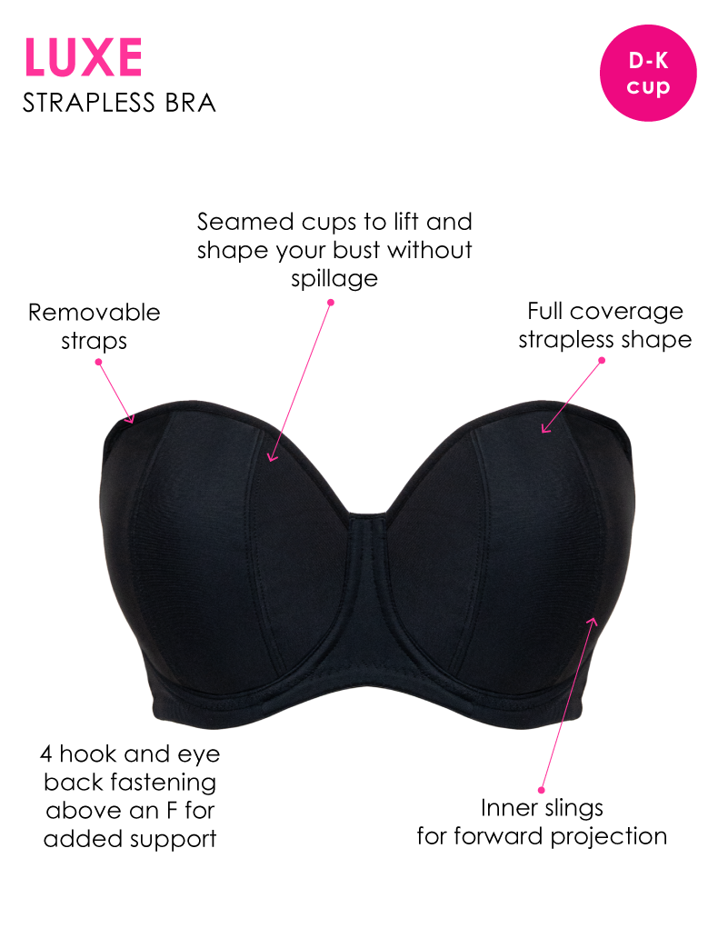 Curvy Kate Luxe Strapless Multiway Bra Jet Black – Curvy Kate UK