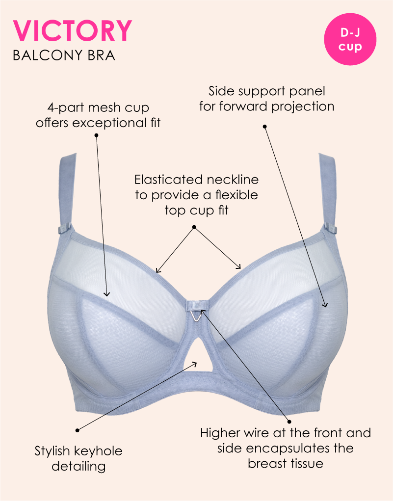Curvy Kate Victory Side Support Balcony Bra Periwinkle Blue – Curvy Kate UK
