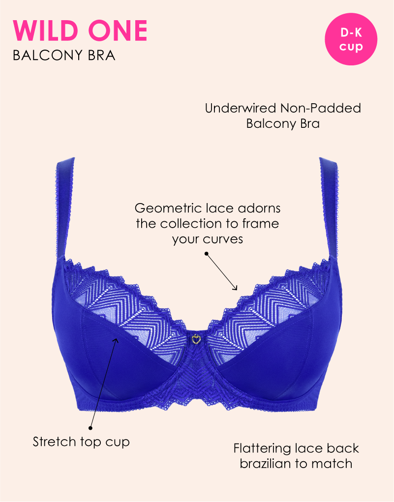Curvy Kate Wild One Balcony Bra Ultraviolet Blue – Curvy Kate UK