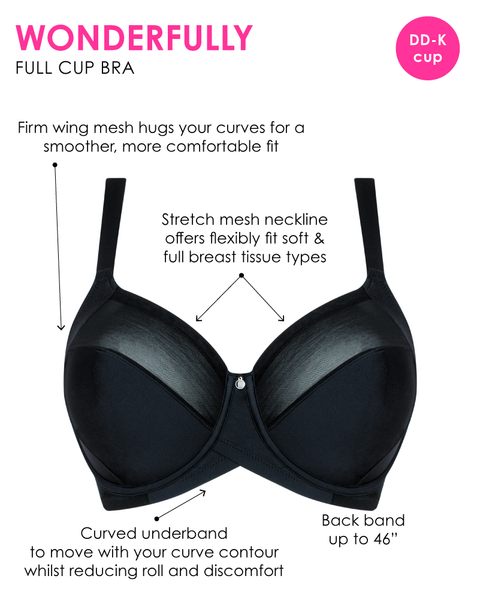 Curvy Kate WonderFully Full Cup Side Support Bra Black – Curvy Kate UK
