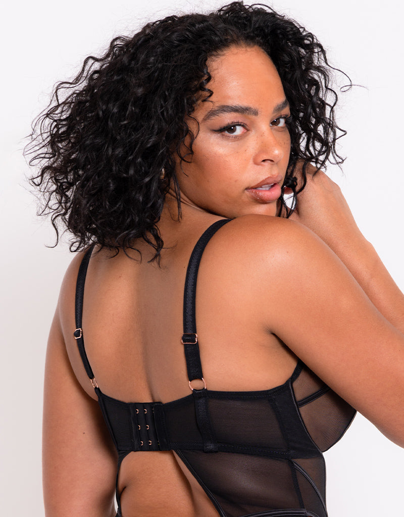 Scantilly Senses Plunge Bodysuit Black – Curvy Kate UK